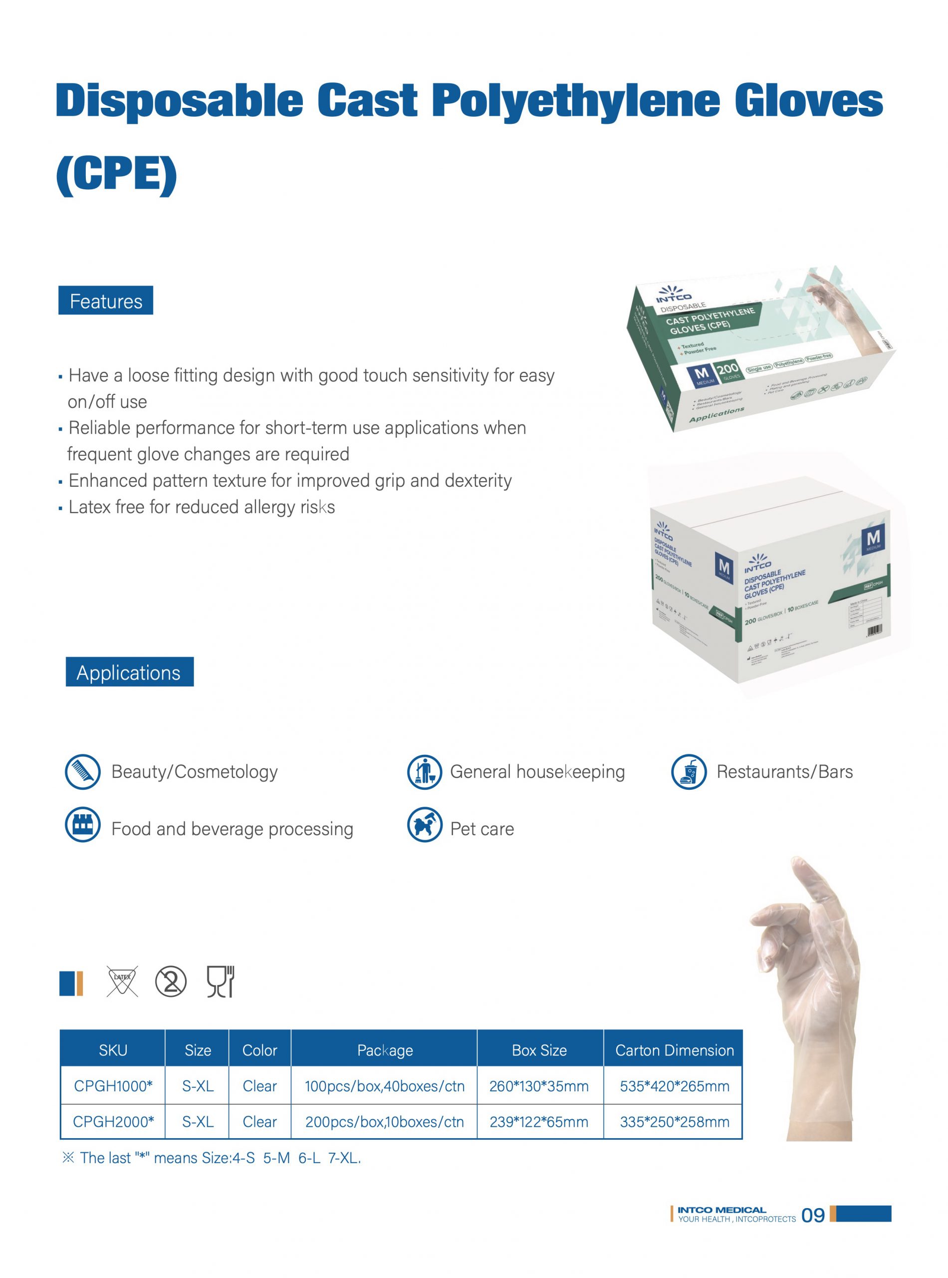 Intco Cast Polyethylene Gloves - Seelingo.in: First Door-To-Door B2B ...
