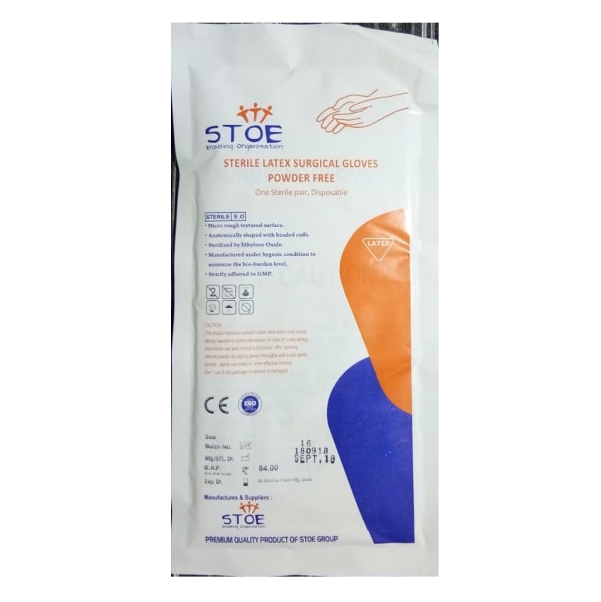 STOE Gynecological Surgical Latex Glove -Powderfree - Seelingo.in ...