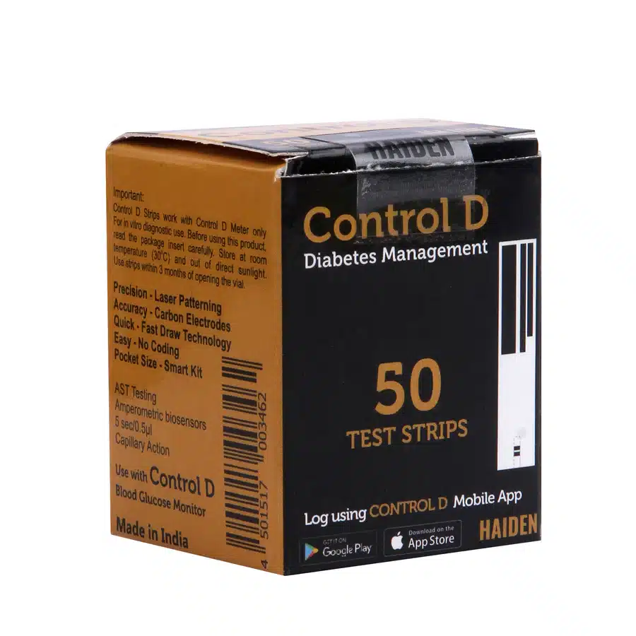 CONTROL D GLUCOMETER STRIPS - PACK OF 50 STRIPS (1pcs) - Seelingo.in ...