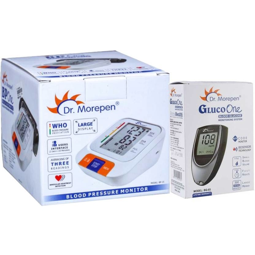 Dr. Morepen BP-15 Blood Pressure Monitor and Glucometer combo pack BP ...