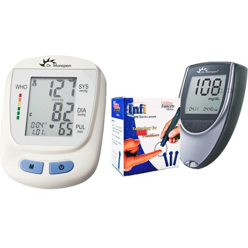 Dr. Morepen Healthcare Combo Of Dr Morepen Bp09 Machine , Glucometer ...