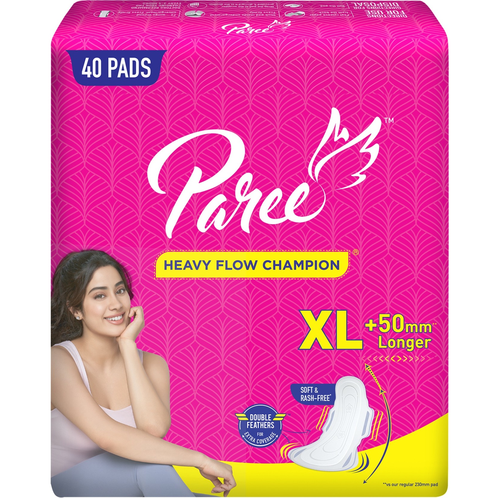 Paree Soft & Rash Free XL Sanitary Pad, With 3 Seconds Absorption for ...
