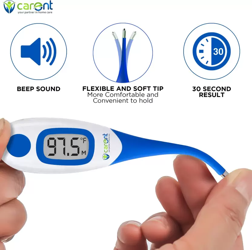 Carent DMT-4335 Waterproof Flexible Tip Digital Thermometer for Fever ...