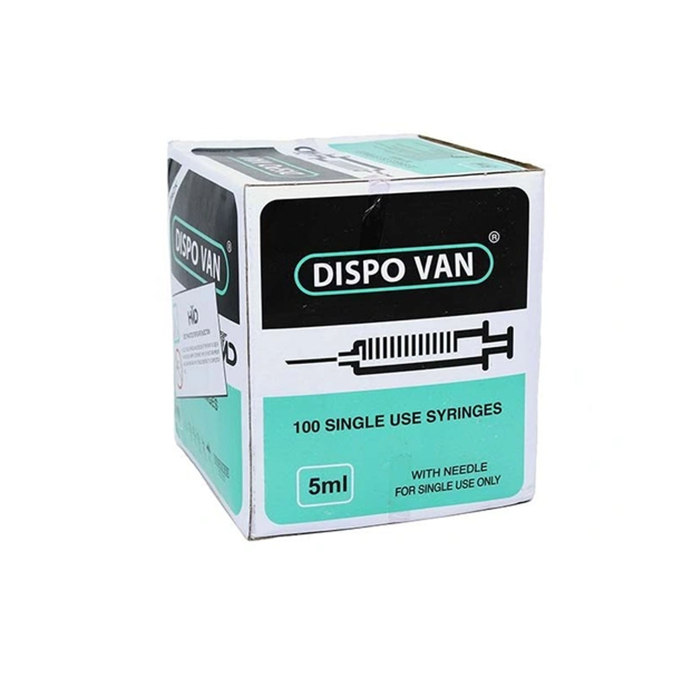 HMD Dispovan 5ml Syringe with Needle - 22G X 1inch Pack of 100 ...