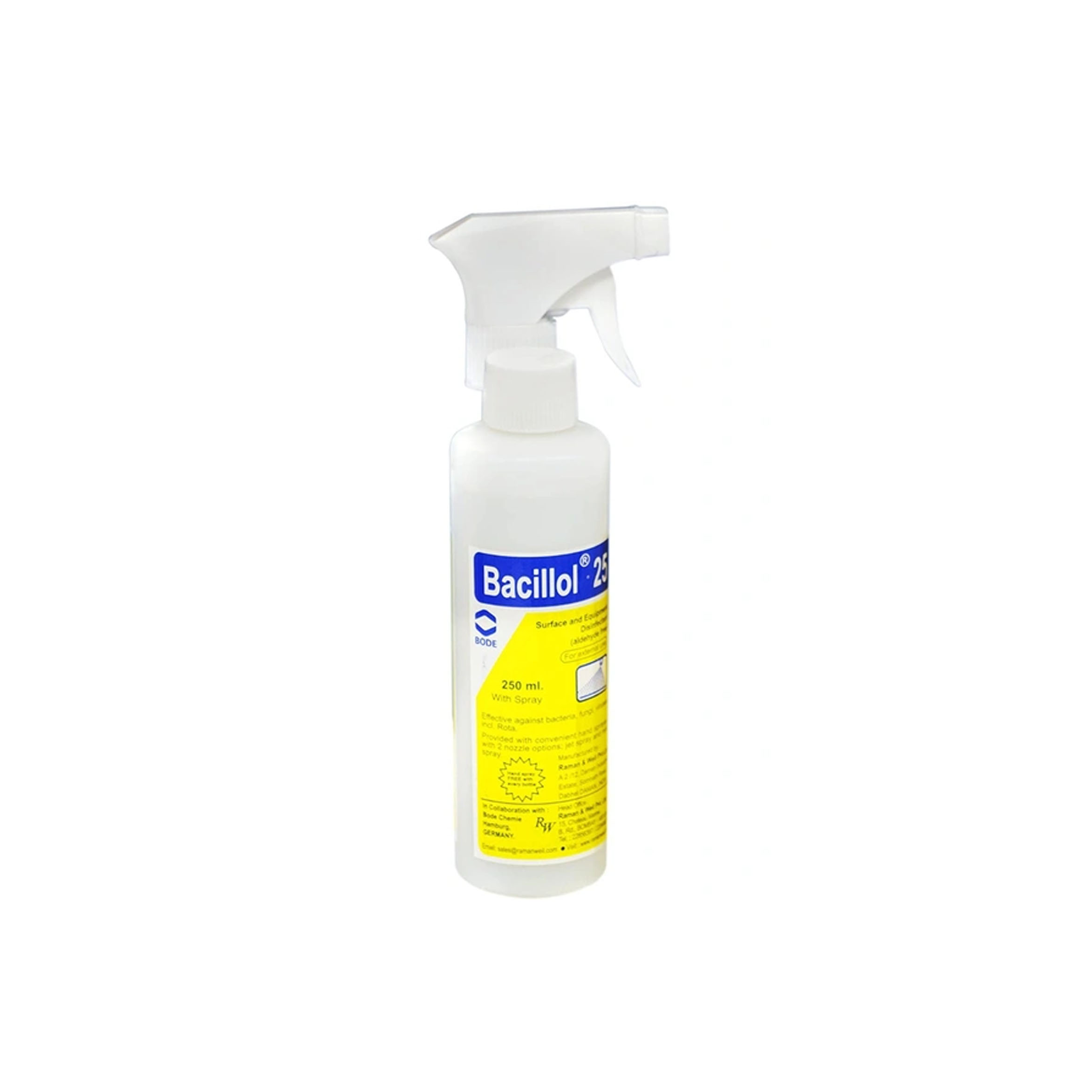 Raman and Weil Bacillol Surface Disinfectant - 250ml Spray Bottle ...