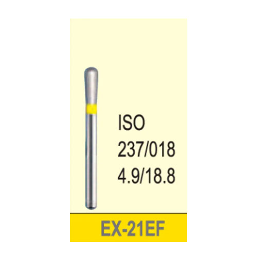 Octa Dental Extra Shape (EX) Series Regular Shank Diamond Burs - Extra Fine (Yellow) EX-21EF ...