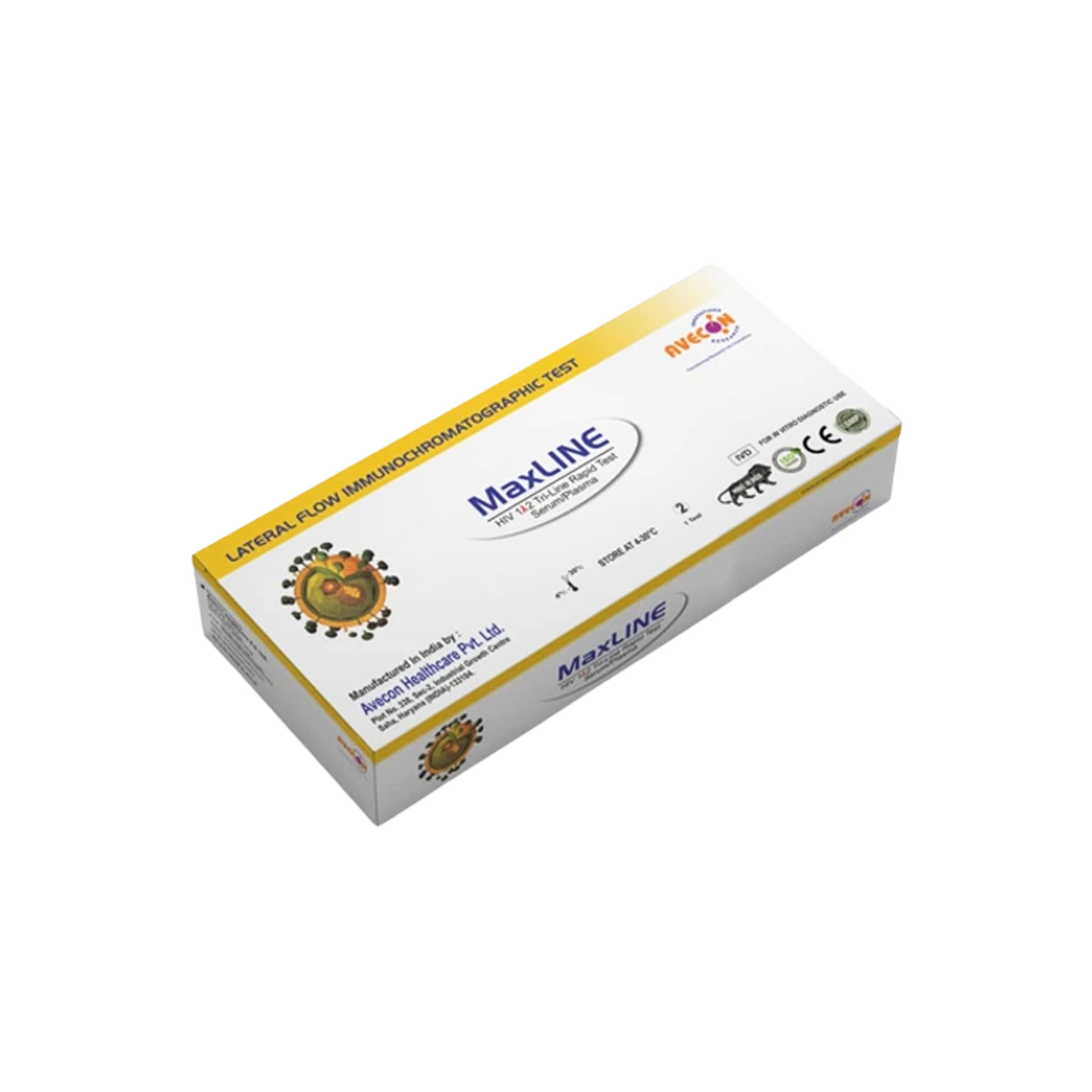 Avecon Maxline HIV 1/2 Triline Rapid Card - Pack of 50 Tests - Seelingo ...