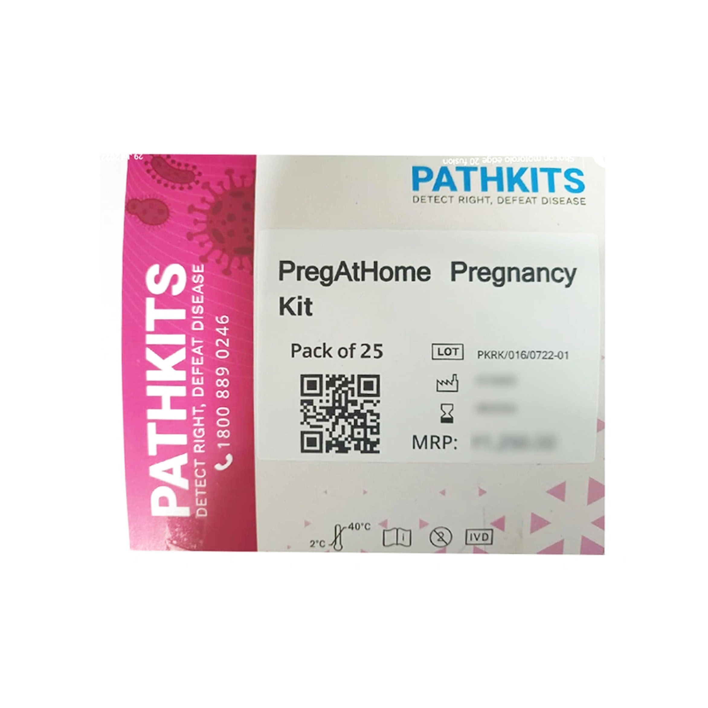 Pathkits Pregathome Mini Pregnancy kit - Pack of 25 Tests (PKRK014 ...