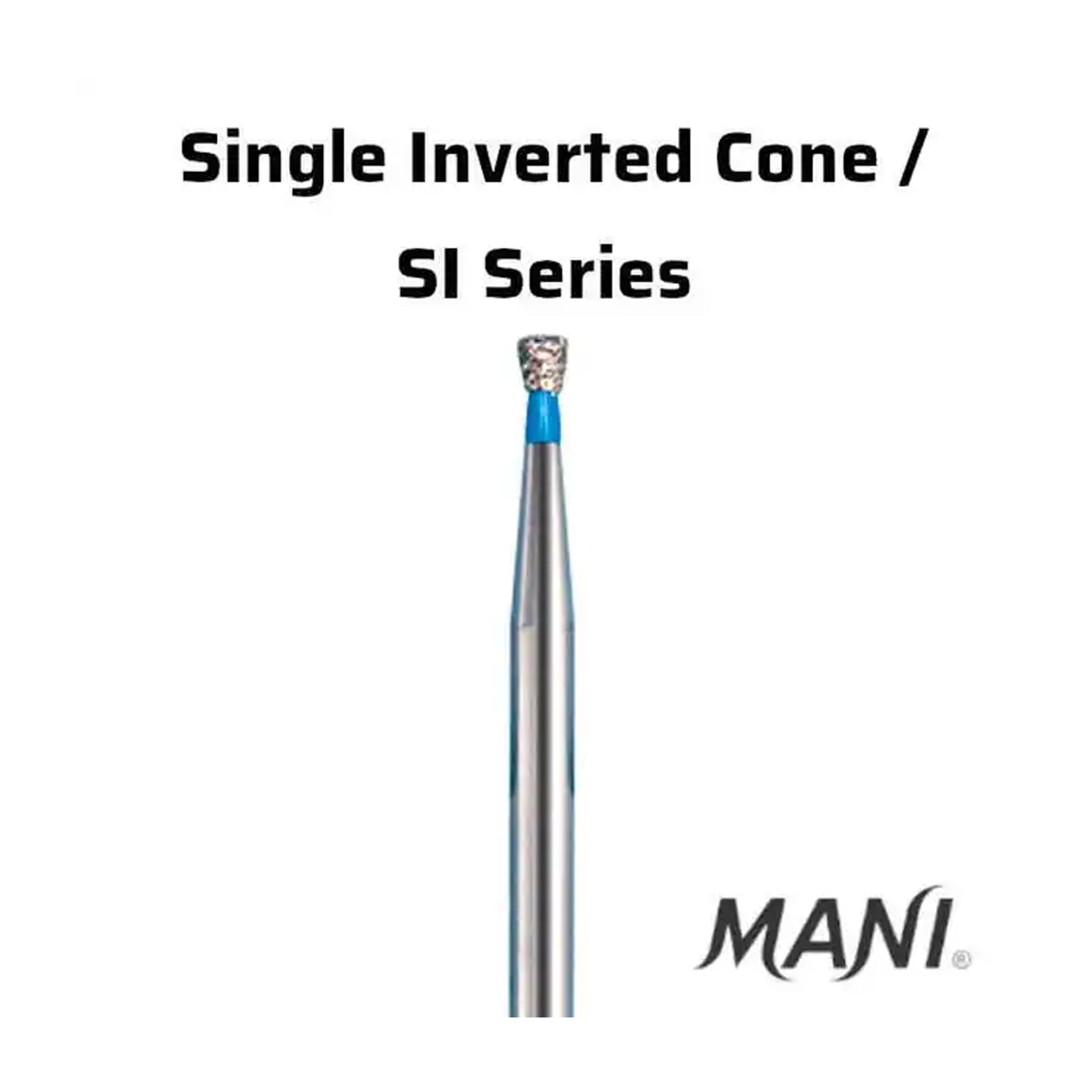 Mani Inverted Cone (SI) Series Regular Shank Diamond Burs - Coarse ...