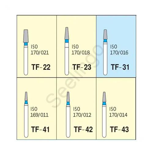 Mani Taper Fissure (TF) Series Regular Shank Diamond Burs - Super ...