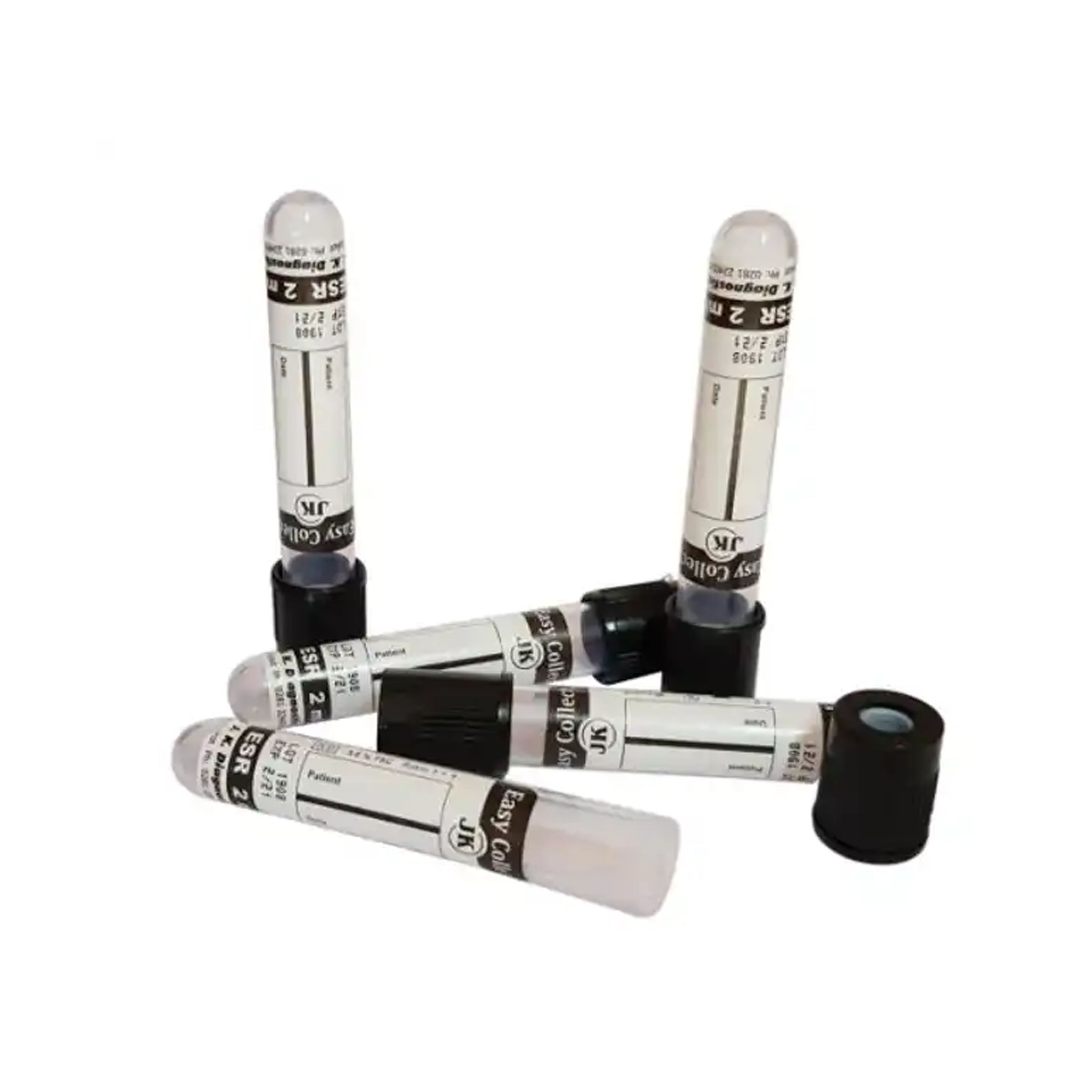 JK Diagnostics ESR 2ml Blood Collection Tube - Vacuum Pack of 100 Tubes ...