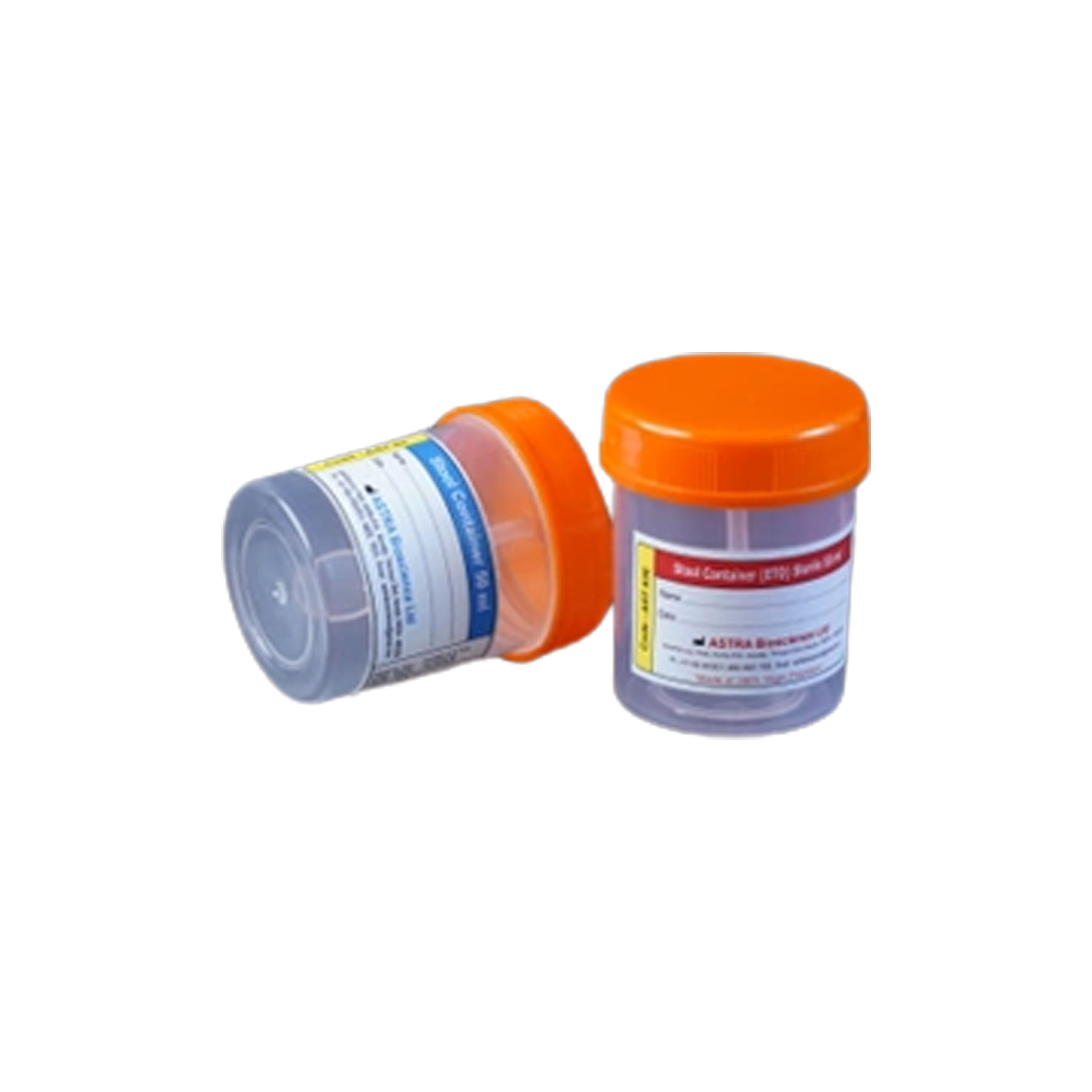 Astra Stool Sputum Sample Collection Container - 60ml Pack of 50 Pieces ...